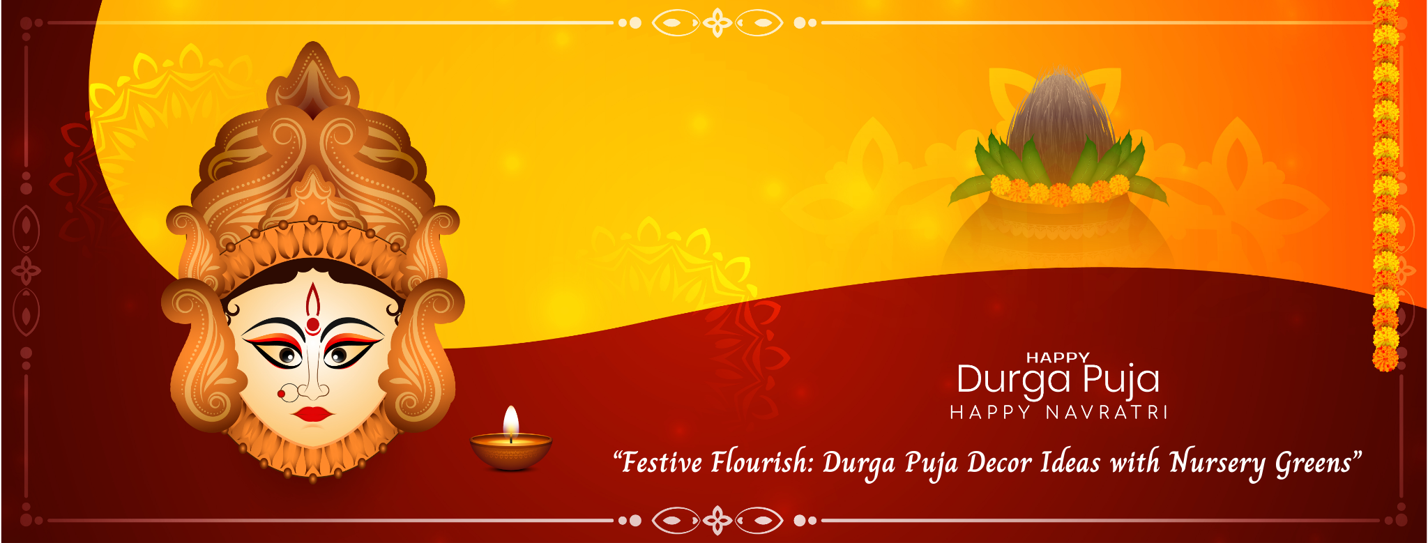 Festive Flourish: Durga Puja Decor Ideas with Nursery Greens ...